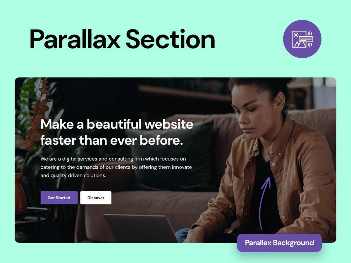 Parallax Section Module by Room120